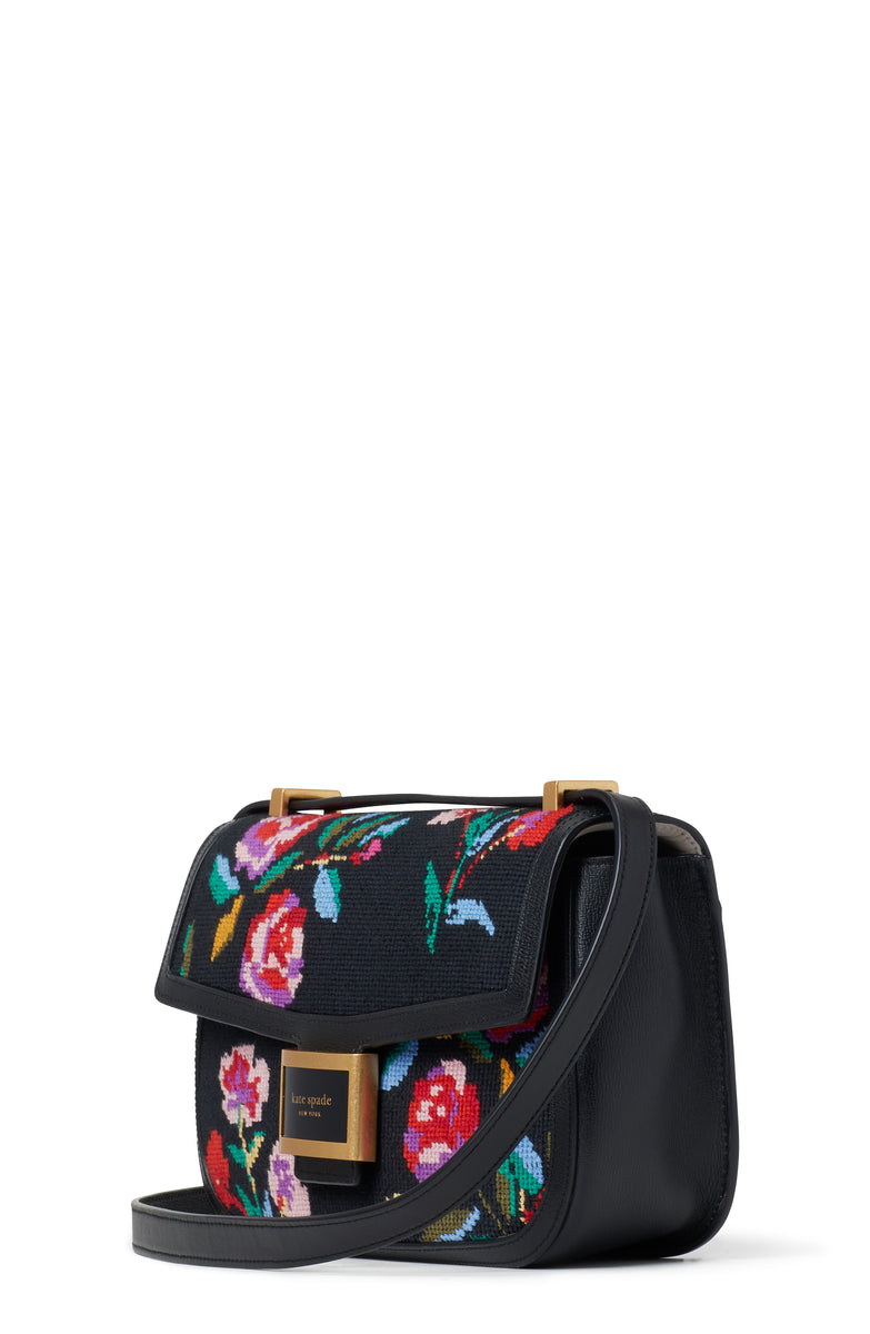 Katy Autumn Floral Needlepoint Medium Convertible Shoulder Bag – Kate ...