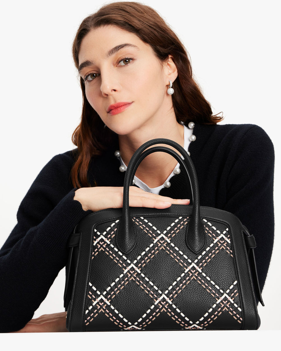 Knott Plaid Stitched Medium Zip-Top Satchel – Kate Spade Saudi Arabia